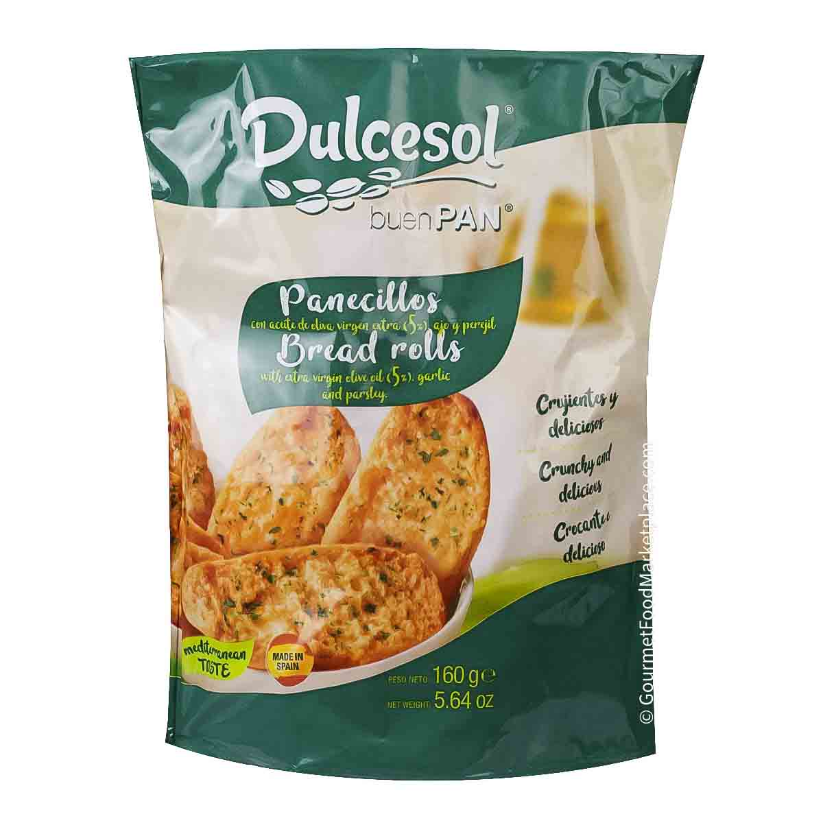 Wholesale Dulcesol Toasted Garlic Bread Rolls with EVOO and Parsley